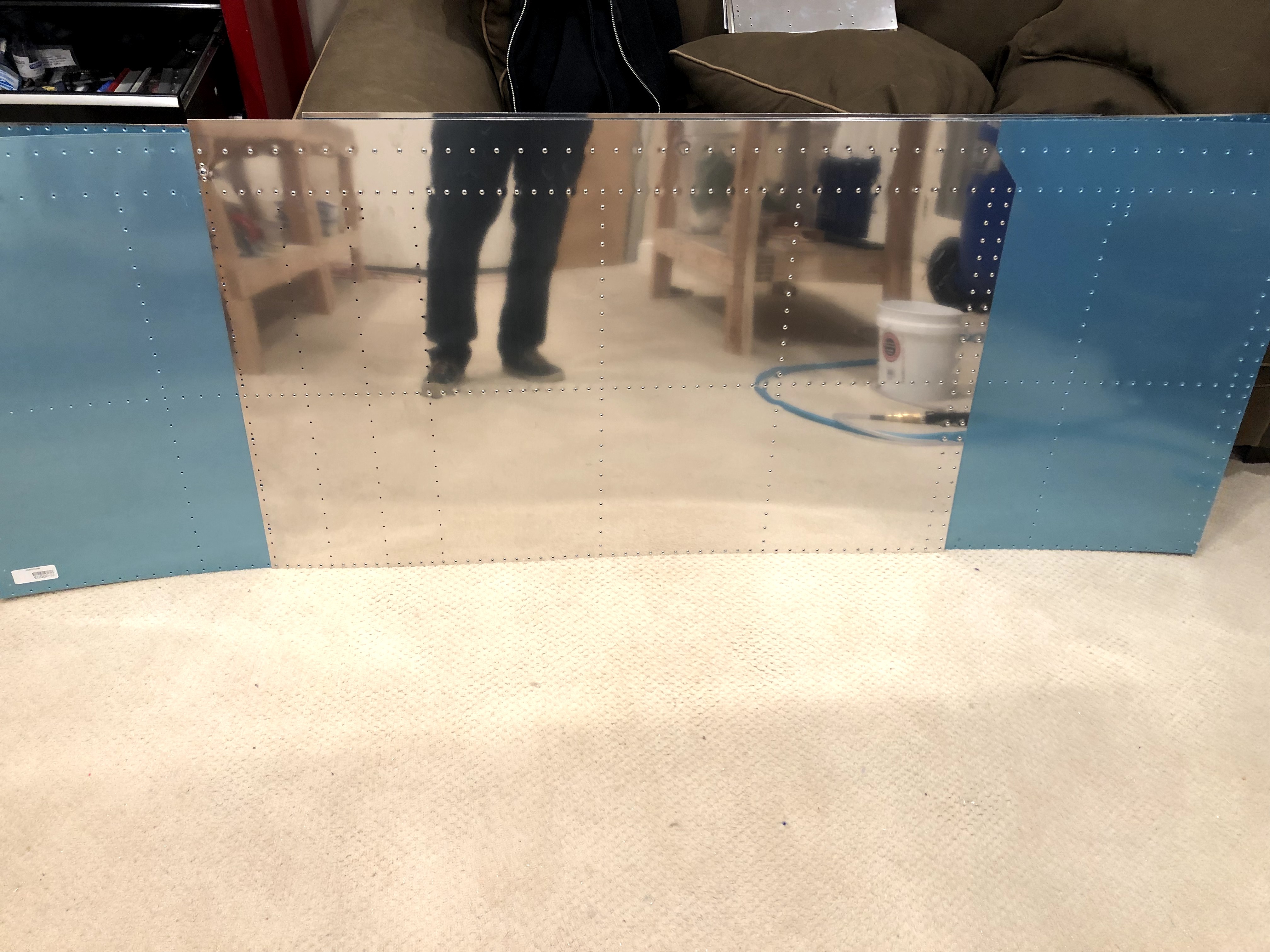 Dimpled right top wing skins – Ron's RV-14A Build Log