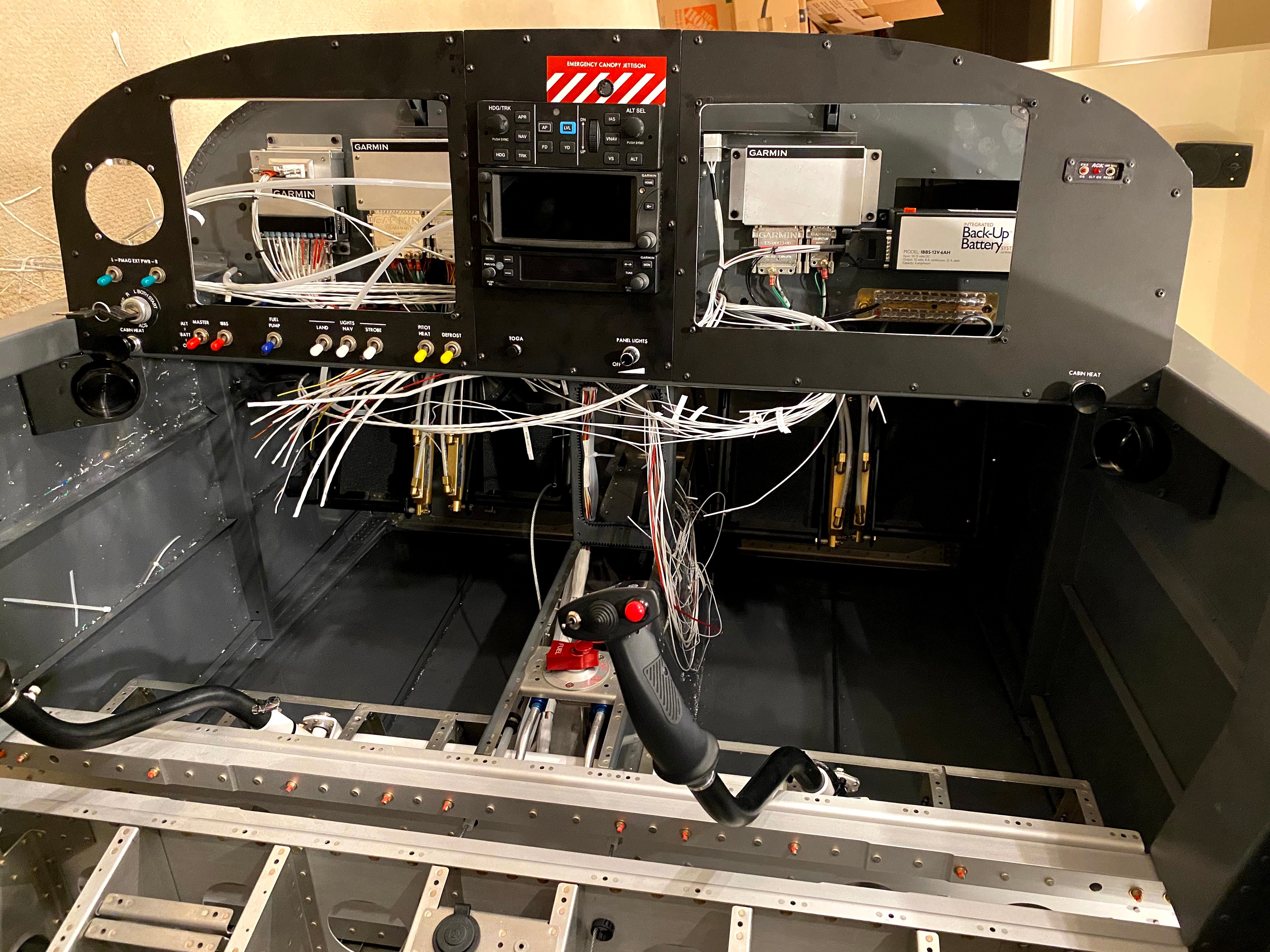 Installed heater control cables – Ron's RV-14A Build Log